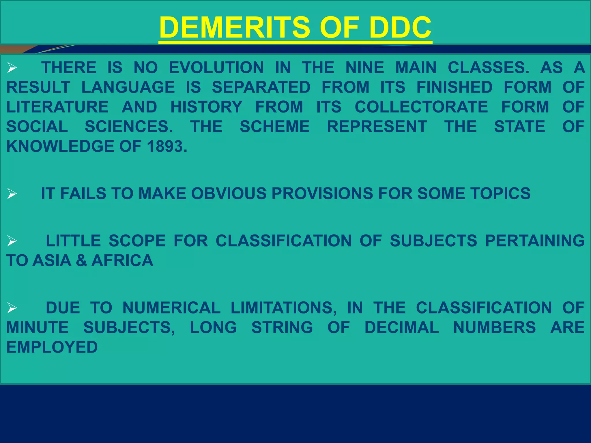 An Introduction to Dewey's Decimal Classification (DDC) | PPTX