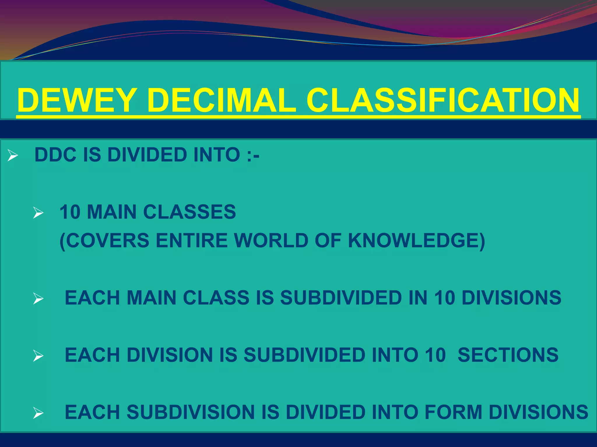 An Introduction to Dewey's Decimal Classification (DDC) | PPTX