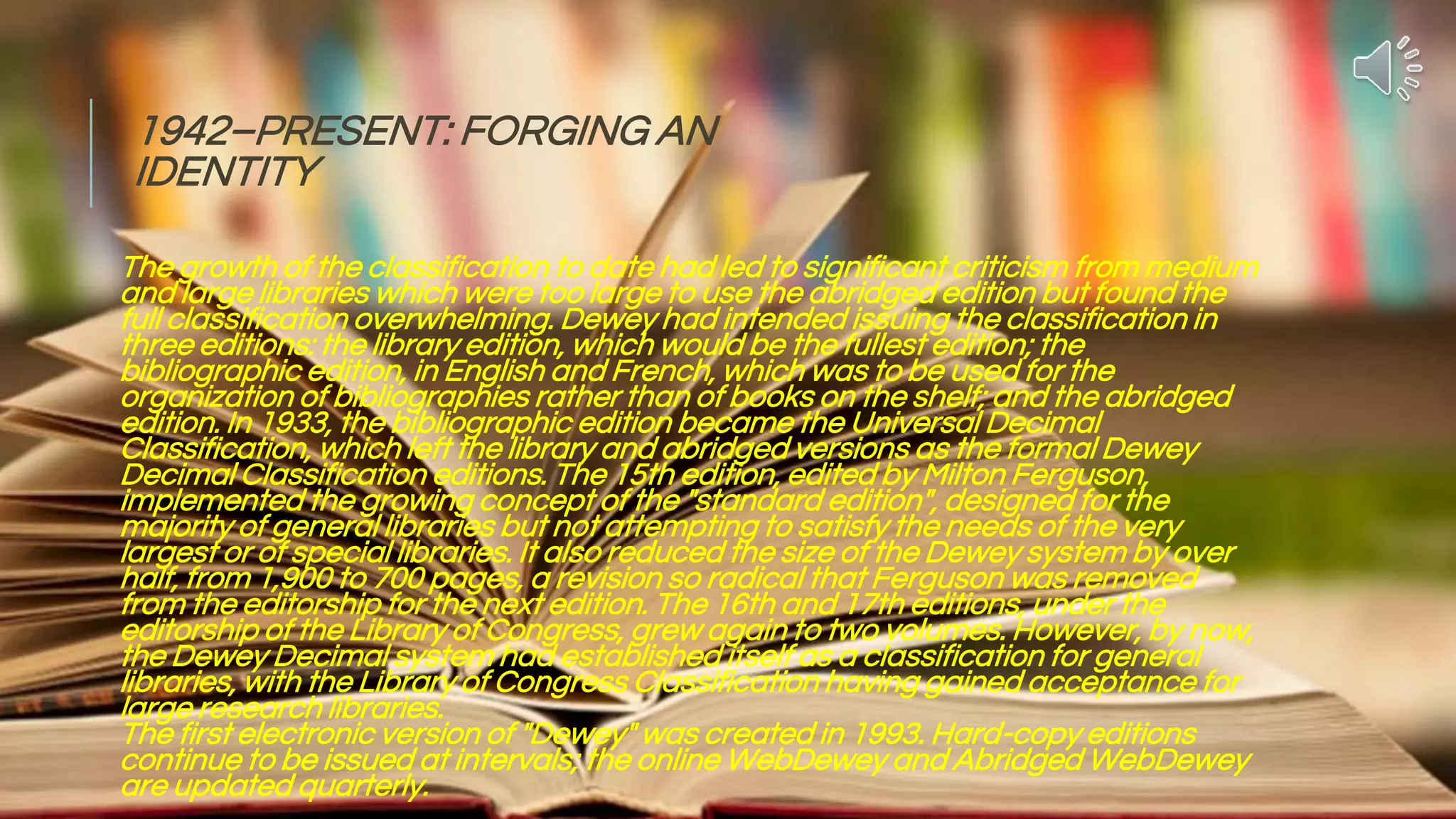 Dewey decimal classification | PPT