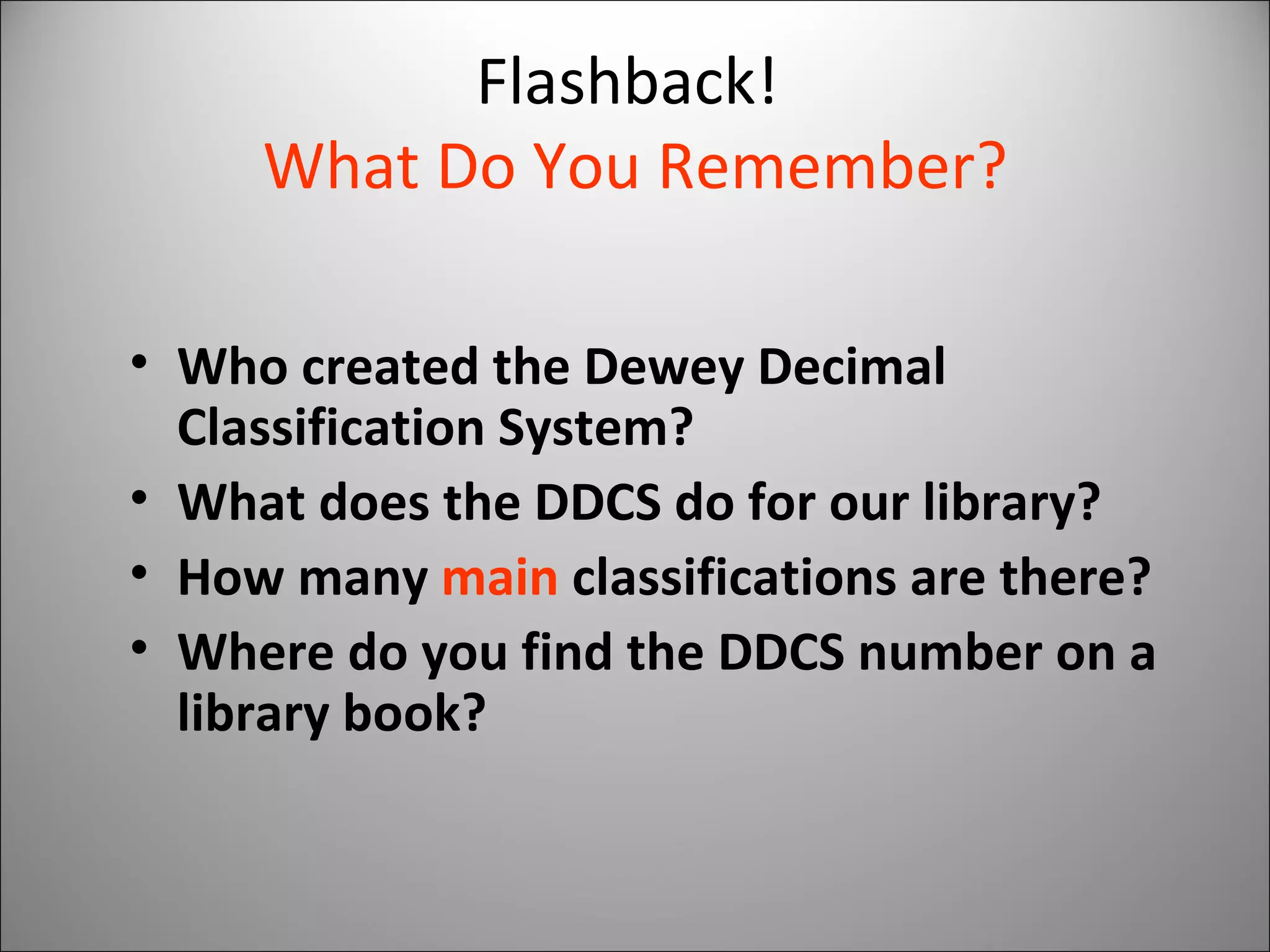 Dewey Decimal Classification System | PPT