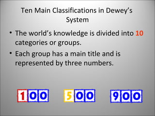 Dewey Decimal Classification System | PPT