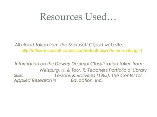 Dewey Decimal System | PPT
