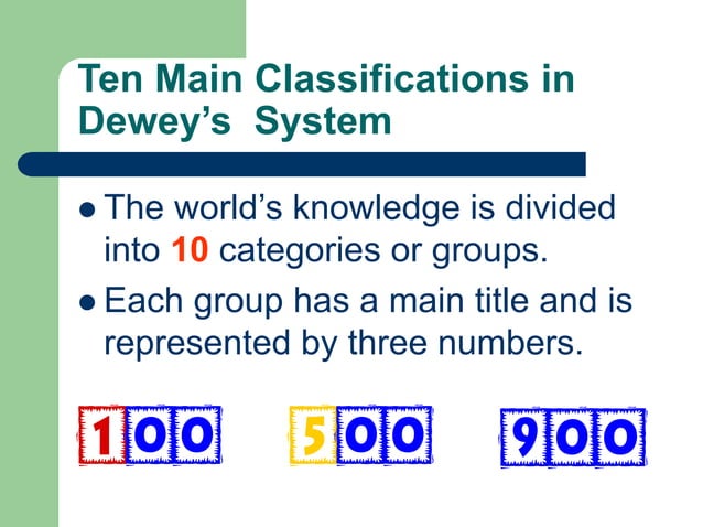 Dewey Decimal Classification System.ppt