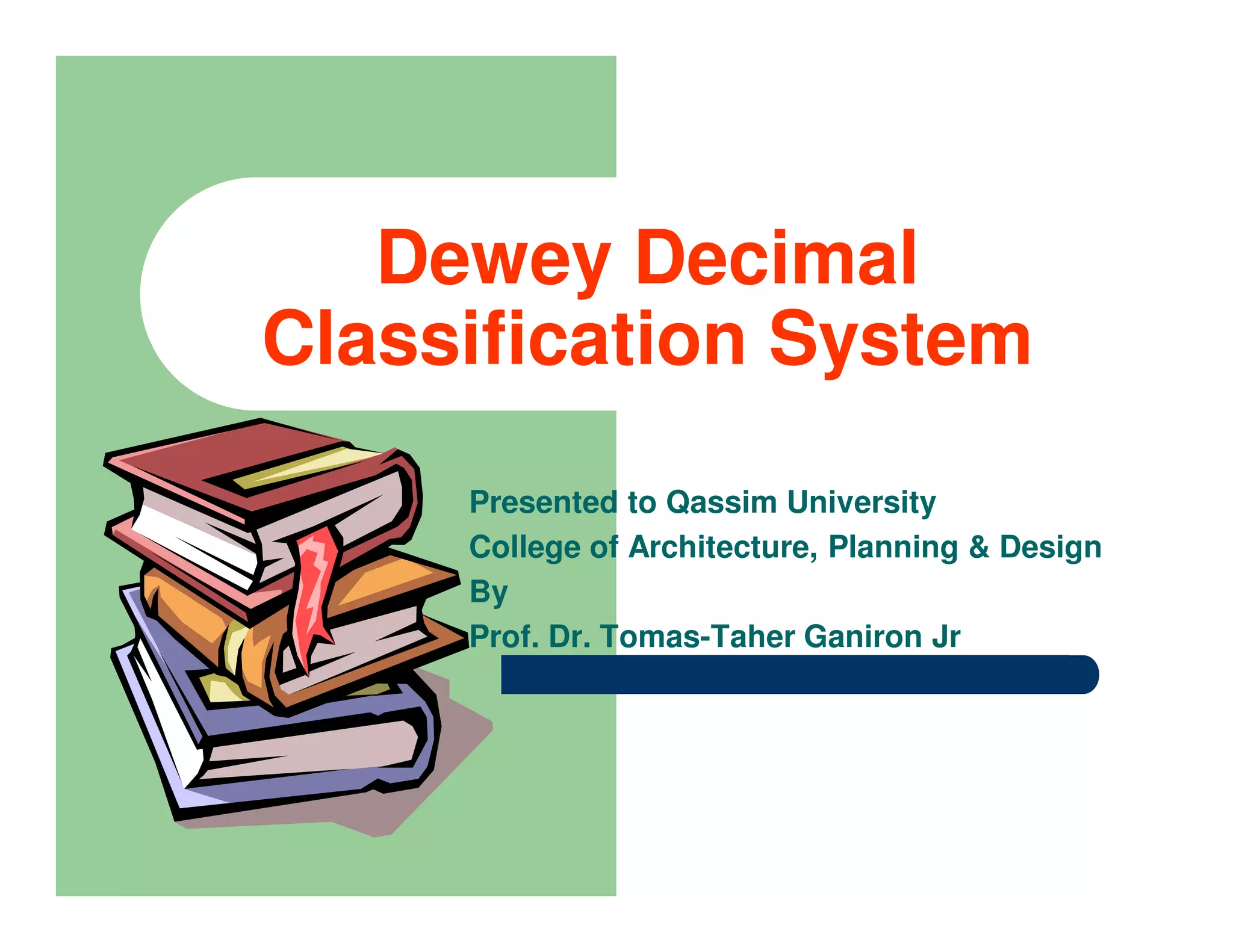 Dewey Decimal Classification System | PPT