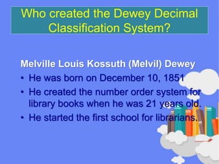 Dewey Decimal Classification System for Grade 3 | PPT