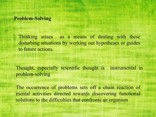 Dewey’s concept of Experience & thinking | PPTX