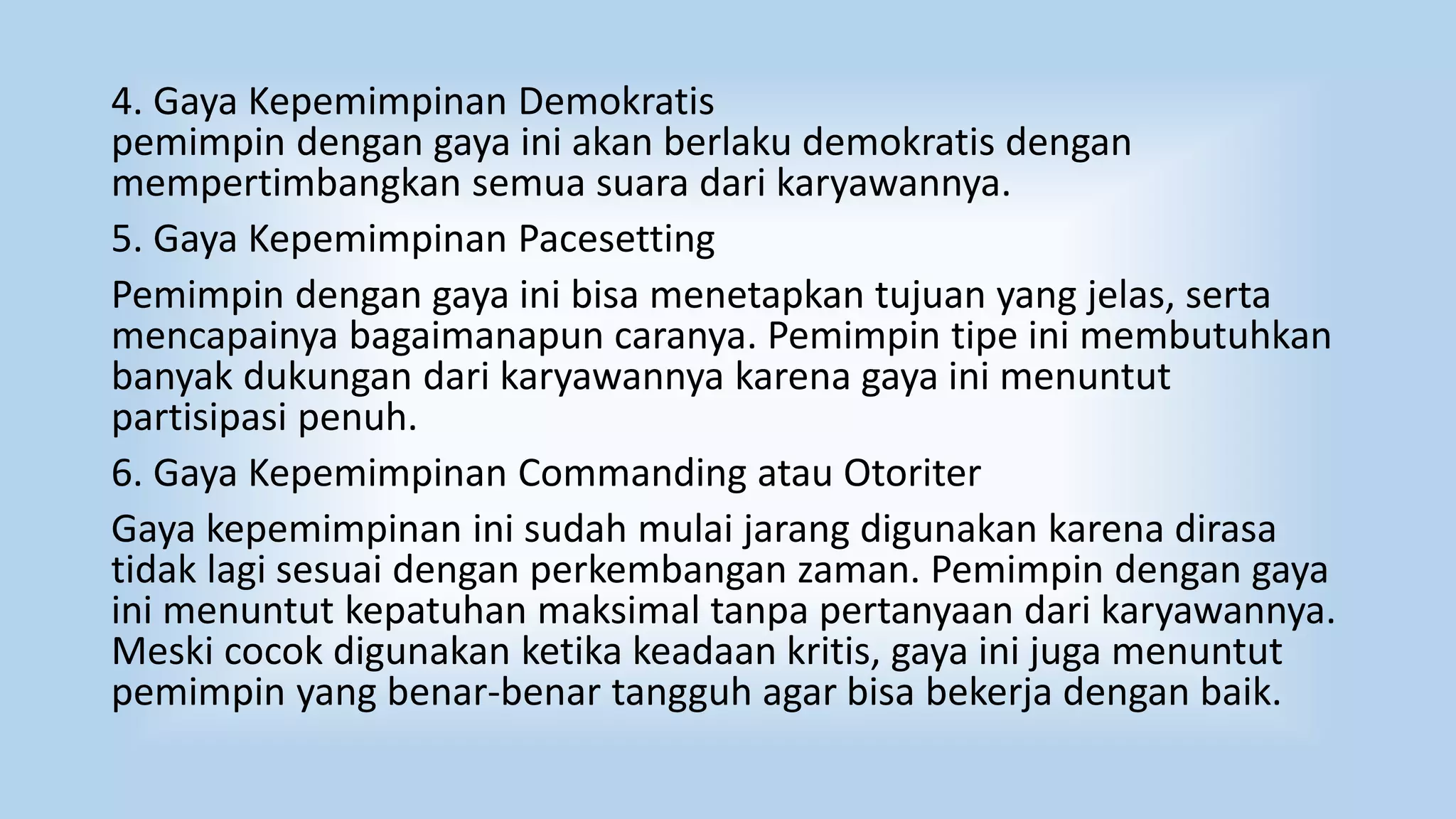 Dewi setya n (1961054) pengaruh gaya kepemimpinan terhadap kinerja karyawan ppt | PPT