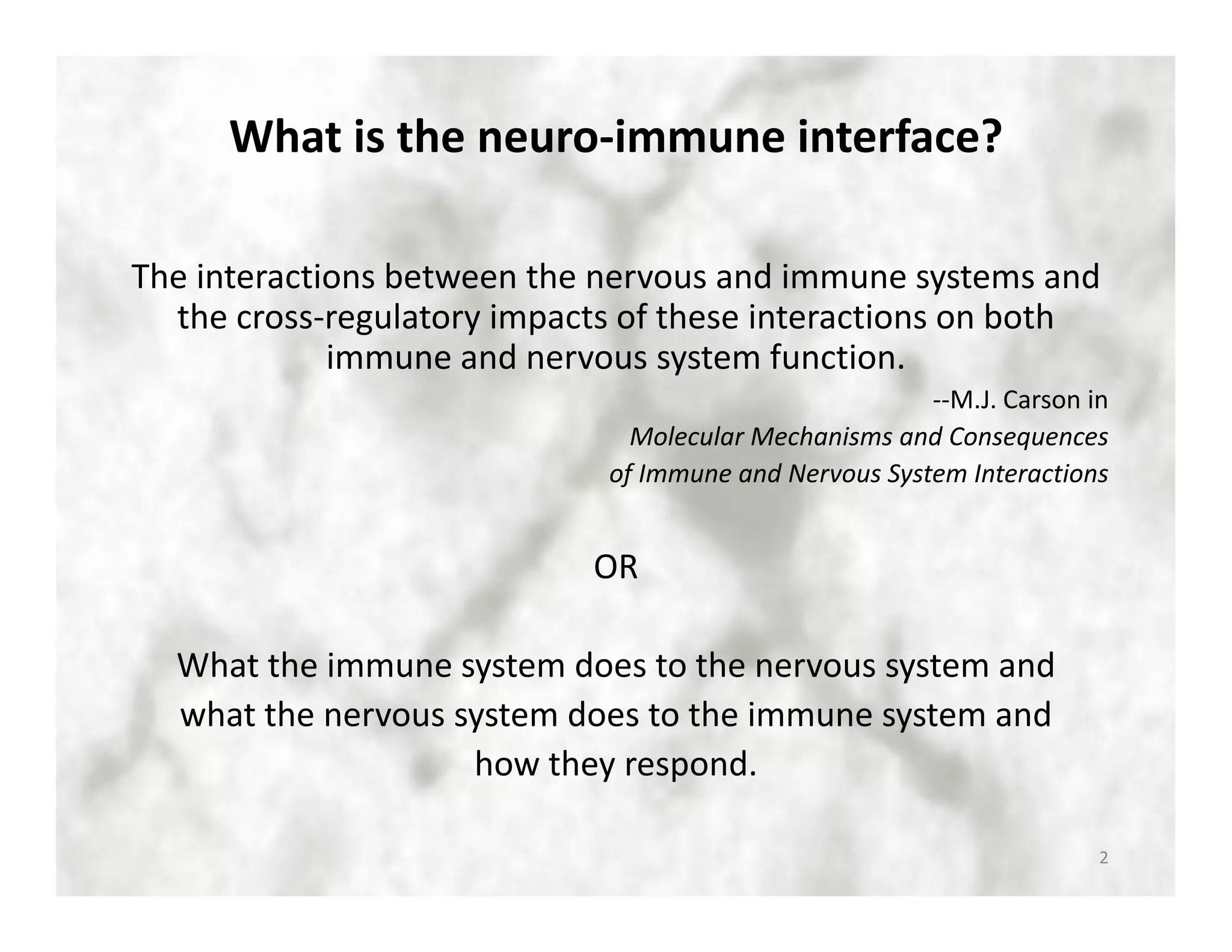 Endocrine Disruption of the Neuro-immune Interface | PPT