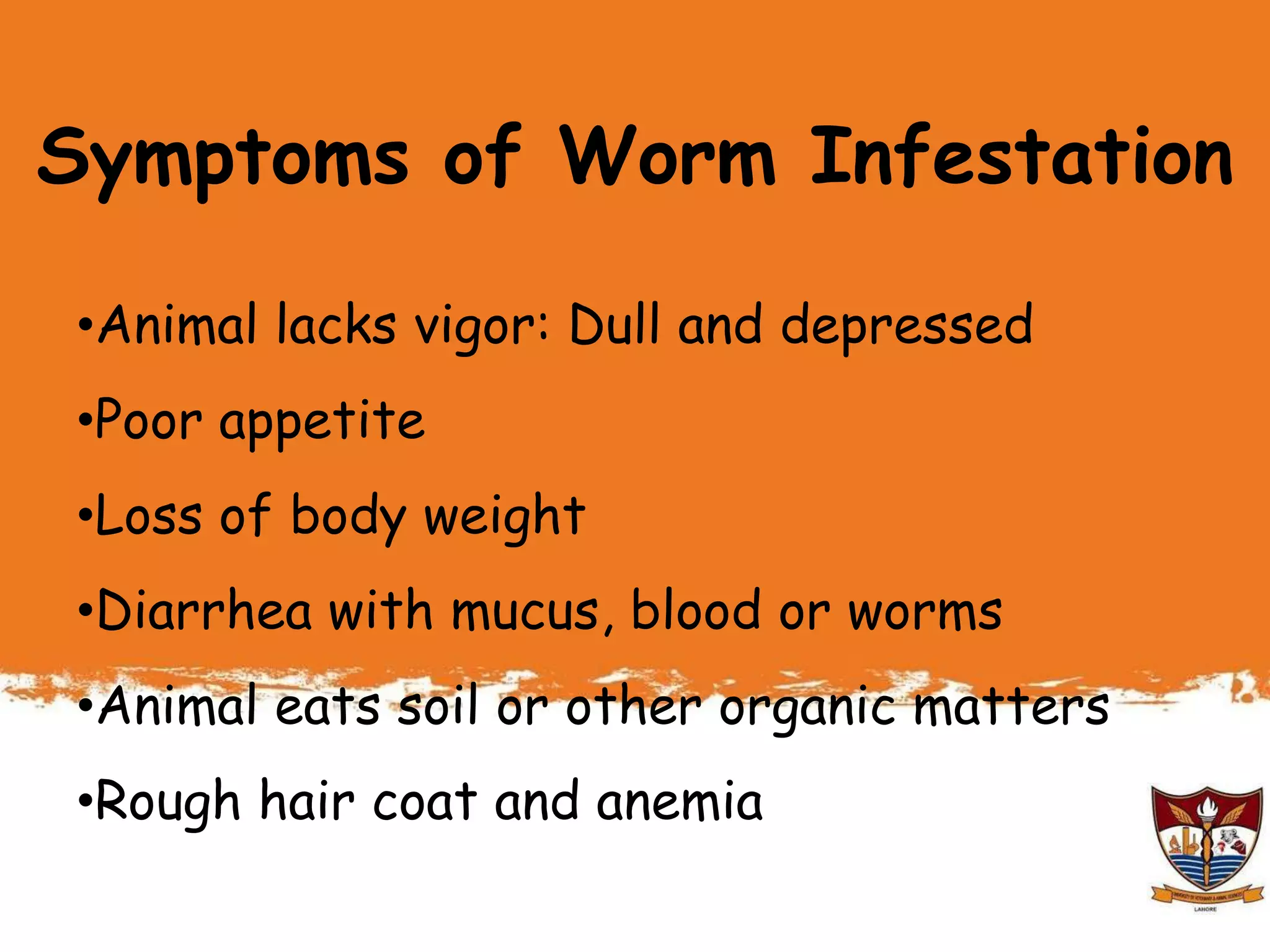Deworming in animals- An overview of Anthemintics | PPTX