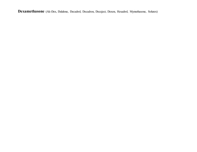Dexamethasone: Drug study guide for Nurses | DOCX