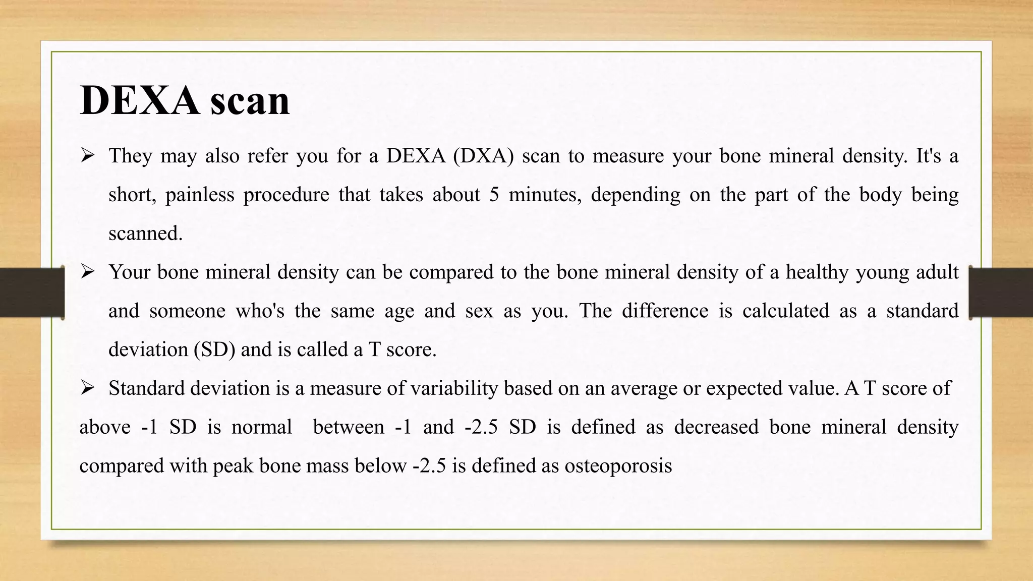 Osteoporosis and it's insrument Dexa | PPTX