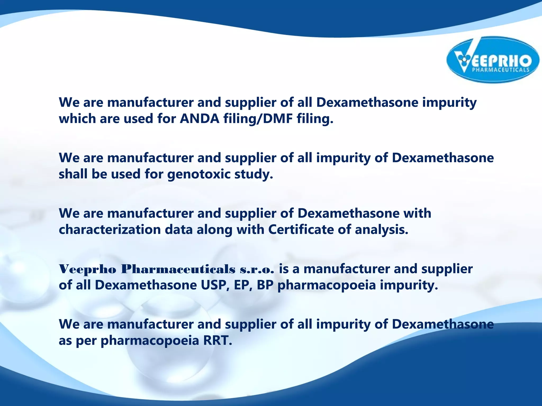 Dexamethasone impurity | PPT