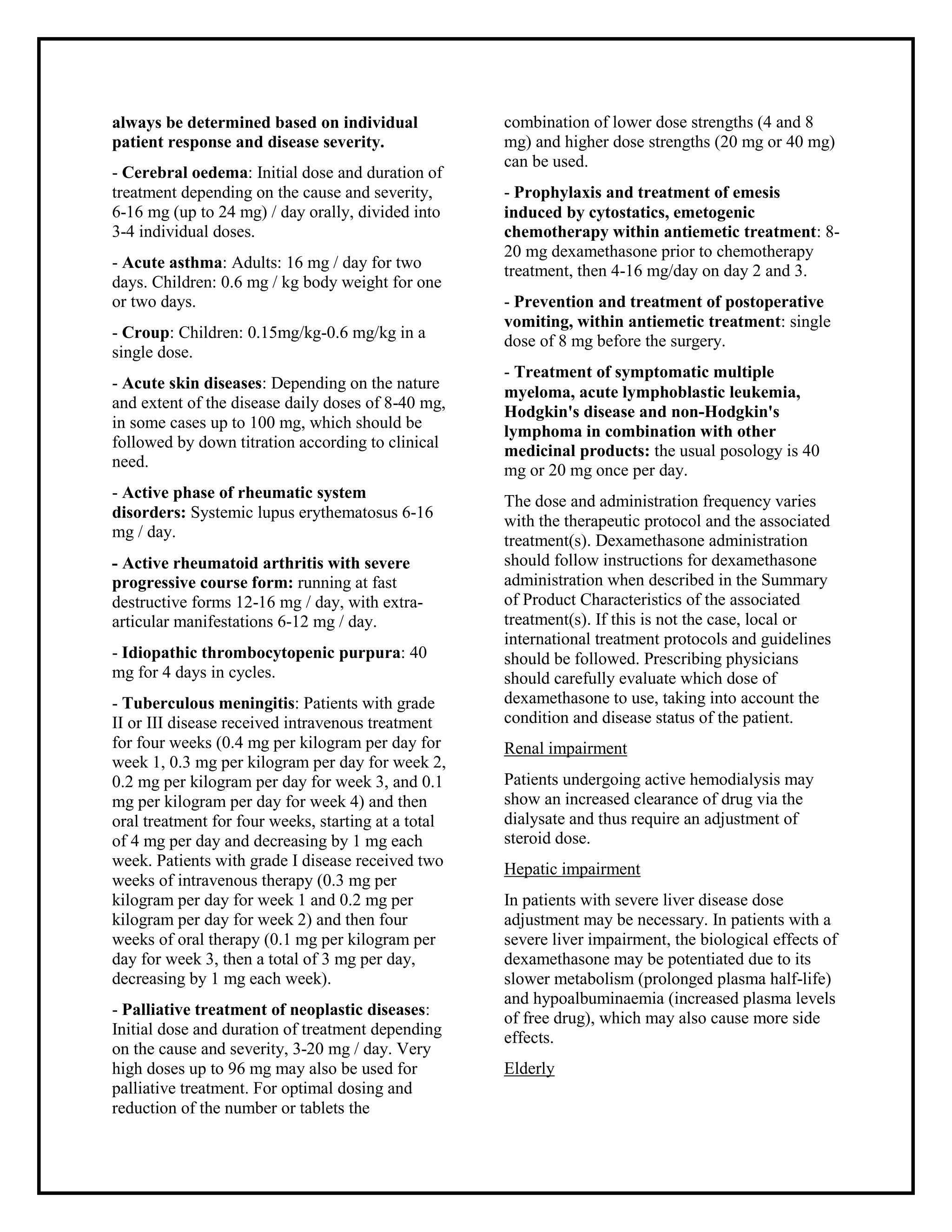 Dexamethasone 4 mg tablets smpc taj pharmaceuticals | PDF