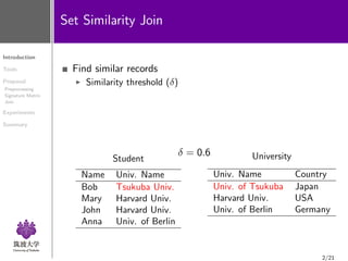 GPU Acceleration of Set Similarity Joins | PDF