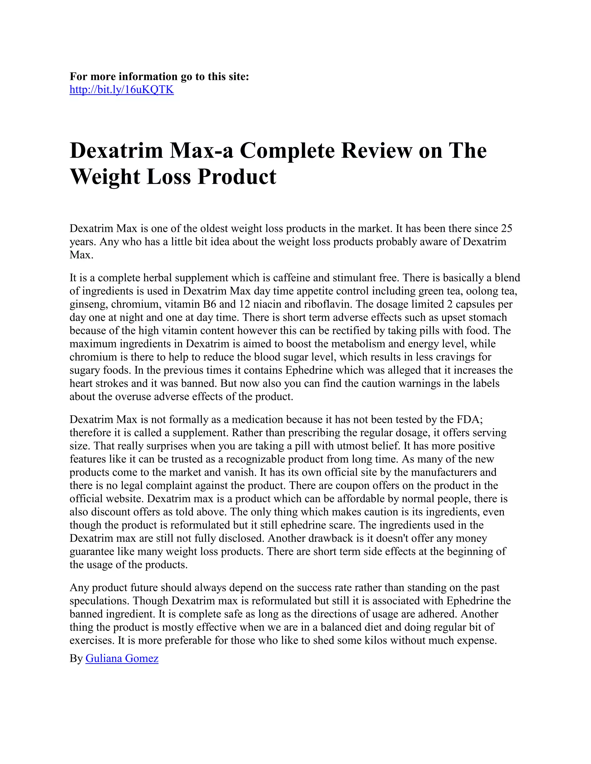 Dexatrim max a complete review on the | PDF