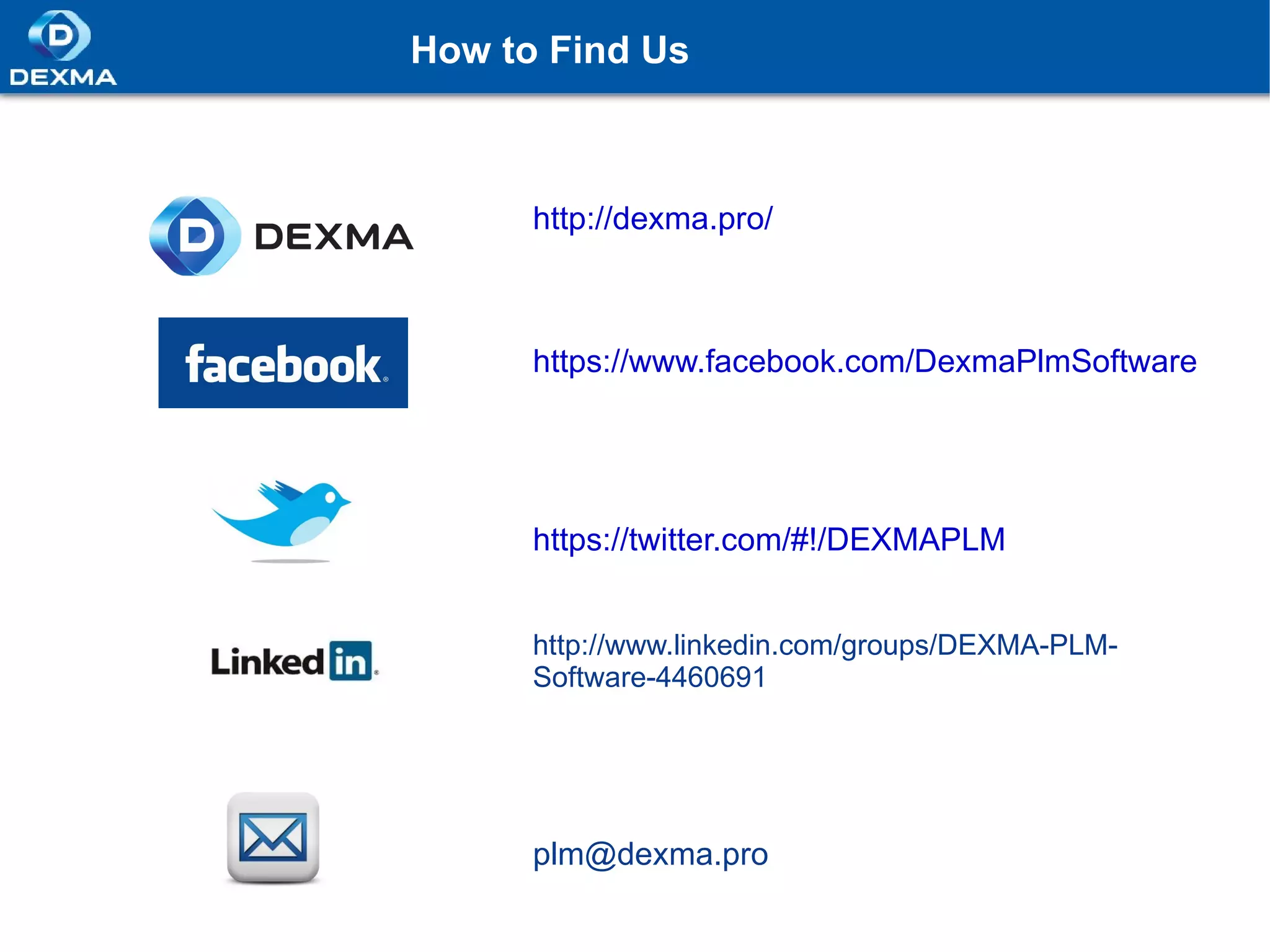 Dexma project plm | PPT