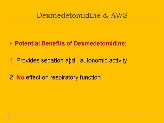 Dexmedetomidine in icu hashemian | PPT