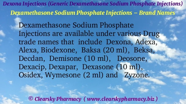 Dexona Injections (Generic Dexamethasone Sodium Phosphate Injections) | PPT