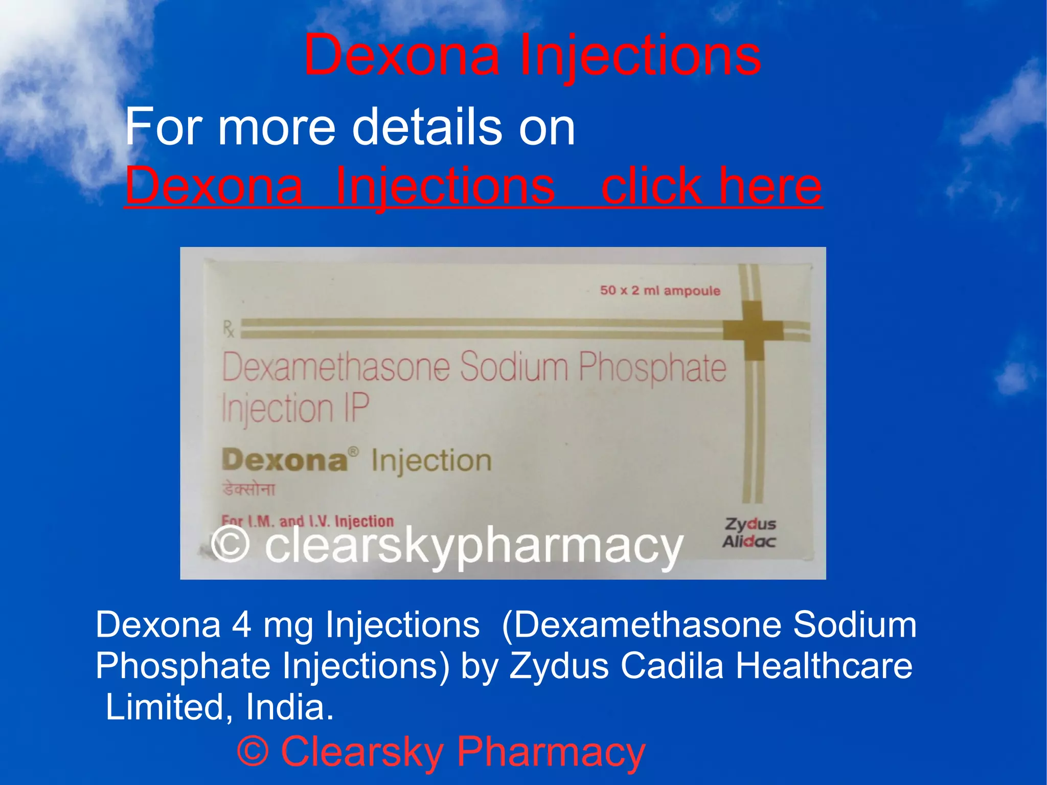 Dexona Injections (Dexamethasone Sodium Phosphate Injections) | ODP
