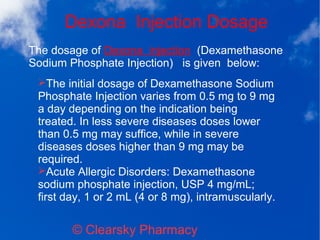 Dexona Injections (Dexamethasone Sodium Phosphate Injections) | ODP