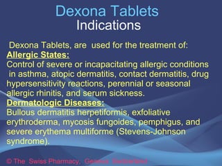 Dexona Tablets for Inflammation, Immune Disorders & Allergic Conditions ...