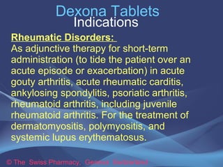 Dexona Tablets for Inflammation, Immune Disorders & Allergic Conditions ...