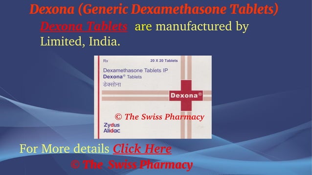 Dexona (Generic Dexamethasone Tablets) | PDF