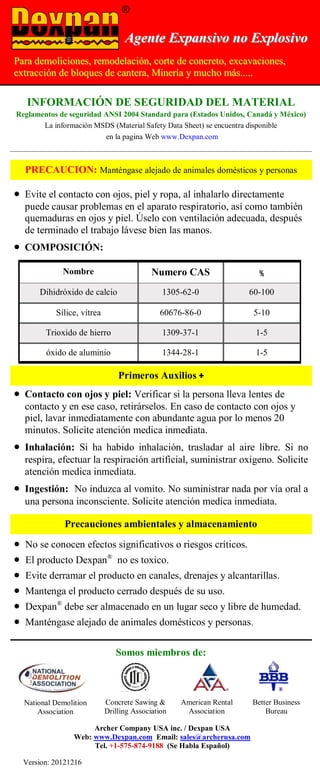 Dexpan catalog spanish | PDF