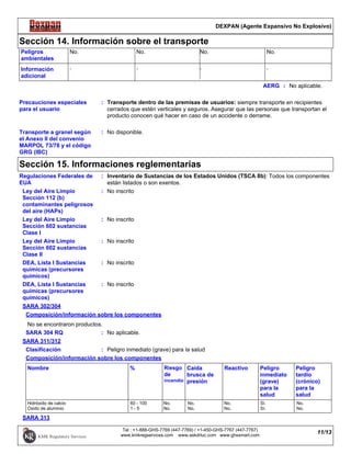 Dexpan msds spanish | PDF