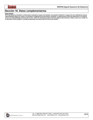Dexpan msds spanish | PDF
