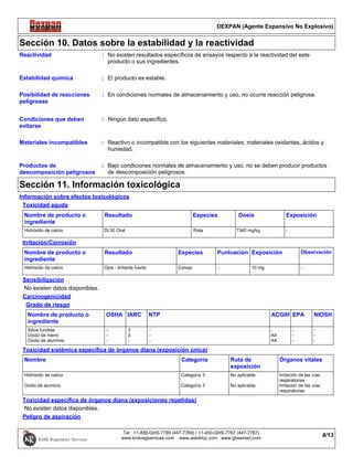 Dexpan msds spanish | PDF