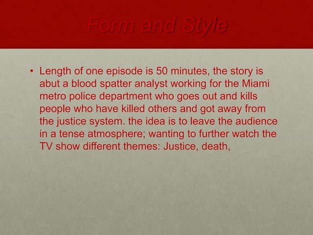 Dexter Analysis | PPTX