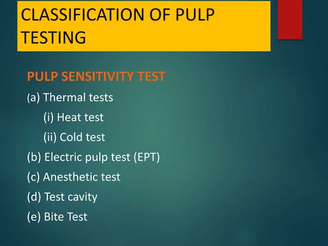 PULP VITALITY TEST.pptx | Dental Health | Diseases and Conditions