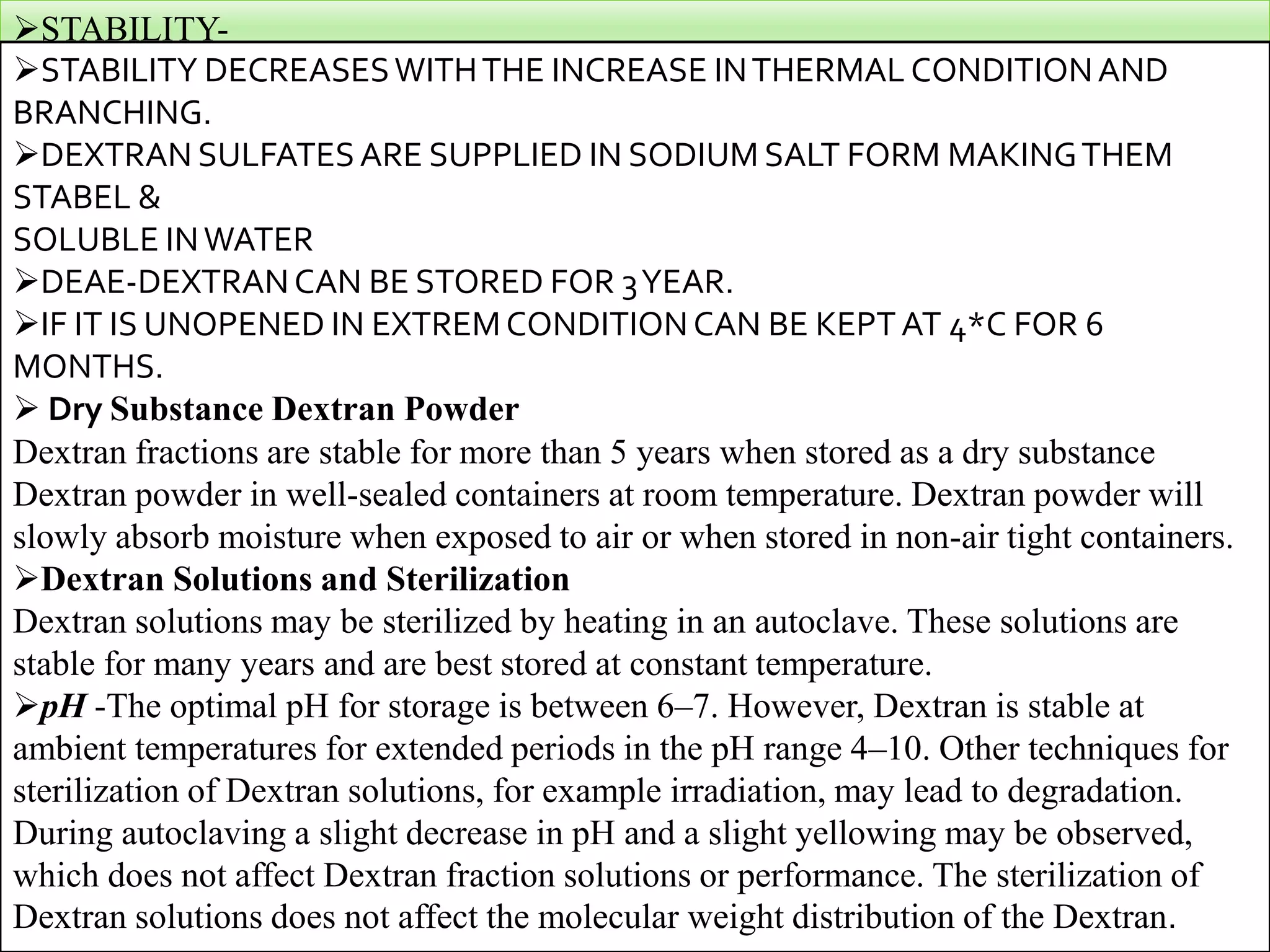 Dextran presentation | PPTX