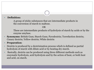 Dextrin | PPTX