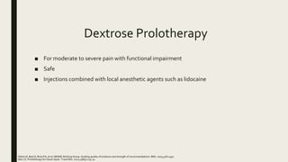 Dextrose Prolotherapy for Chronic Musculoskeletal Pain | PPTX