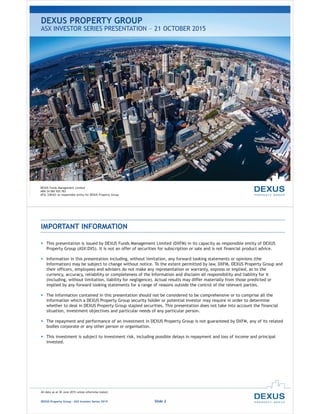 Dexus presentation | PDF