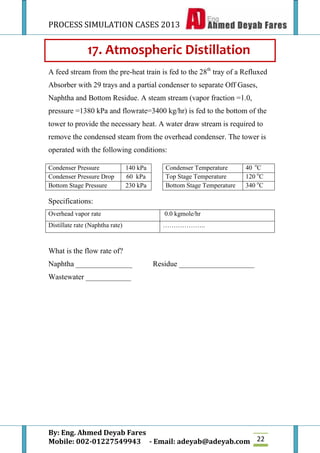 Deyab a. aspen hysys 2013 workbook | PDF