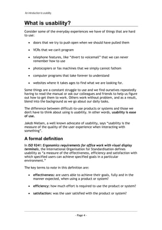 Dey alexander usability_training_notes_01 | PDF | Internet for ...