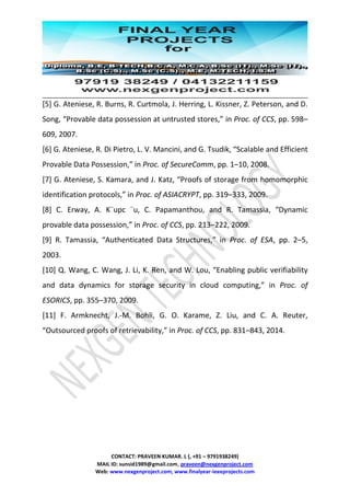 DEYPOS: DEDUPLICATABLE DYNAMIC PROOF OF STORAGE FOR MULTI-USER ENVIRONMENTS | PDF | Computer ...