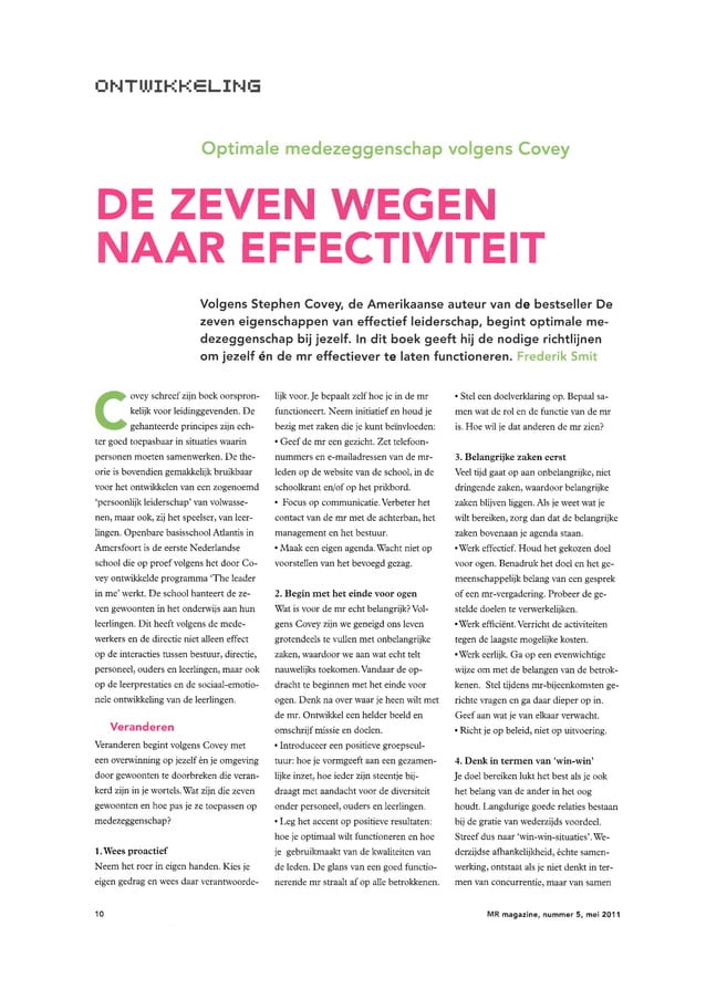 De zeven wegen naar effectiviteit | PDF