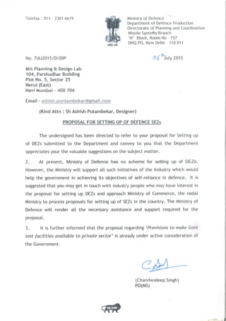 Dez support letter_from_ministry_of_defence | PDF