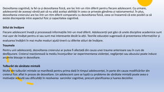 DEZVOLTAREA ADOLESCENTULUI | PPTX