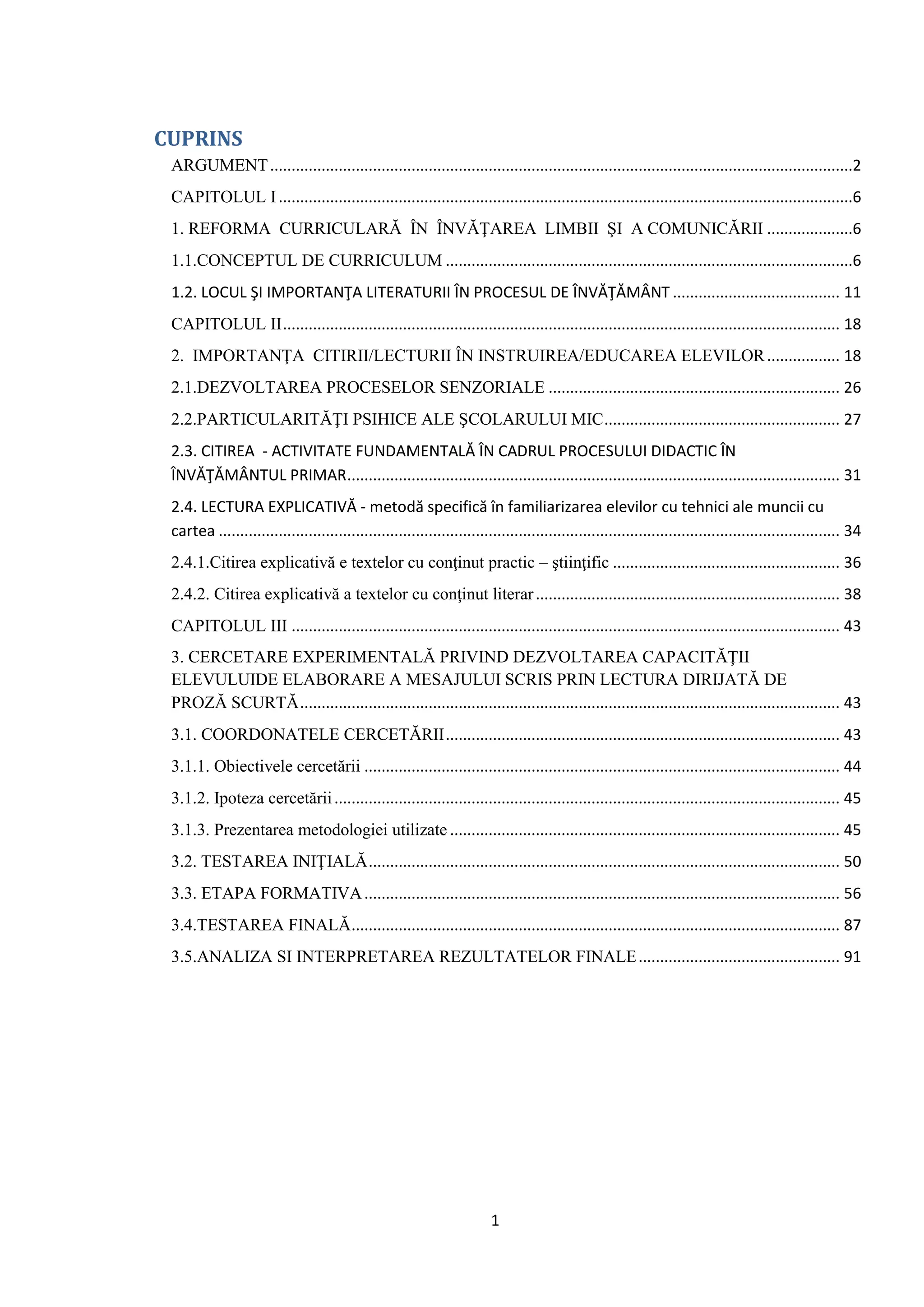 DEZVOLTAREA CAPACITĂȚII ELEVULUI DE ELABORARE A MESAJULUI SCRIS PRIN ...