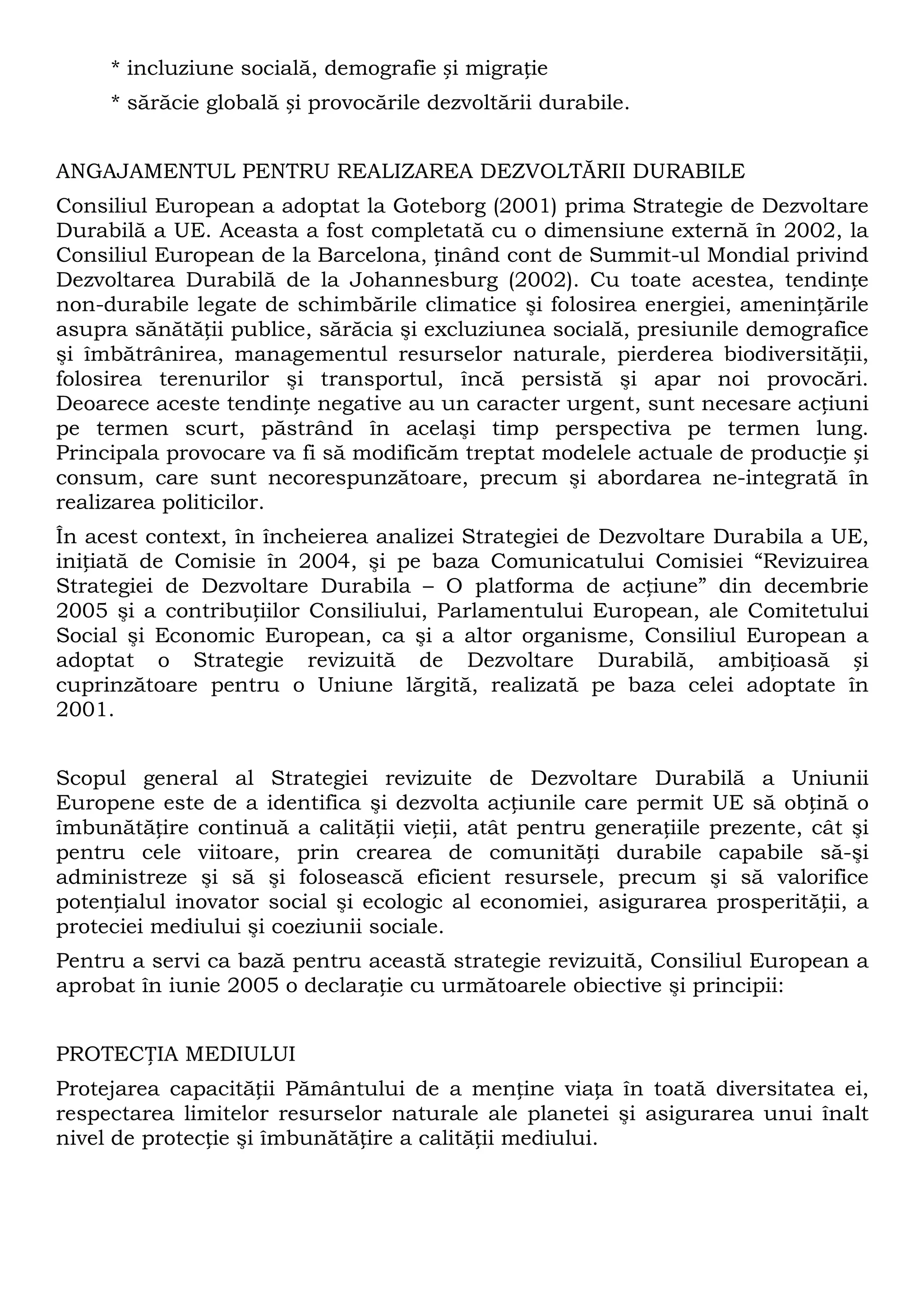 Dezvoltarea durabila in Uniunea Europeana | PDF