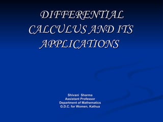 Application of Differential Equations .ppt