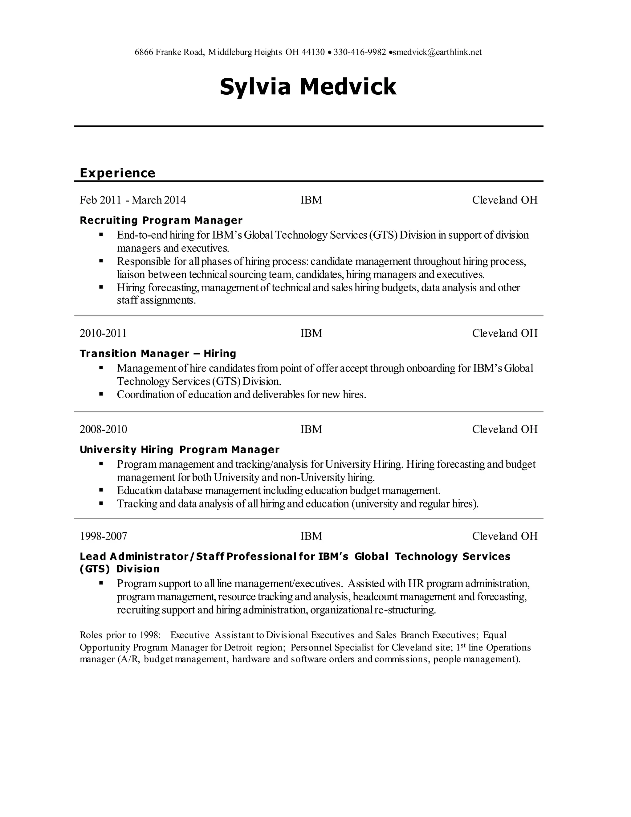 Resume Sylvia Medvick 10.12.15