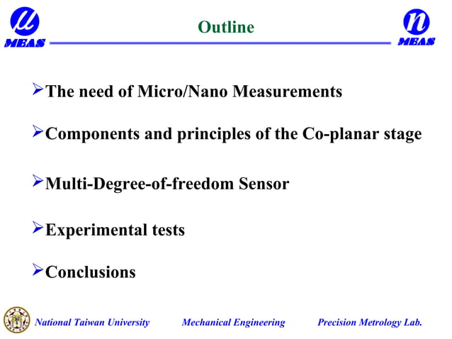 Development of a high precision co-planar stage with a multi-degree-of ...