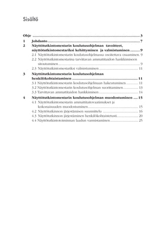 Näyttotutkintomestari koulutusohjelma 25 OP | PDF