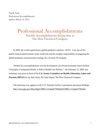Accomplishment overview_2015 | PDF